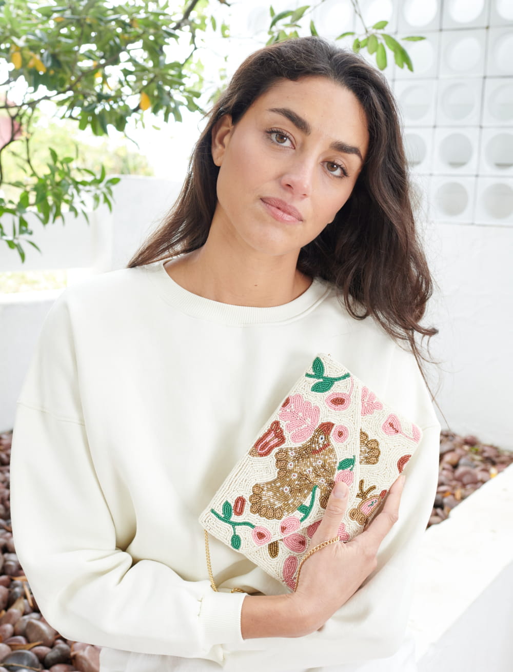 Colorful Beaded Embroidered Pouches - Coco Model