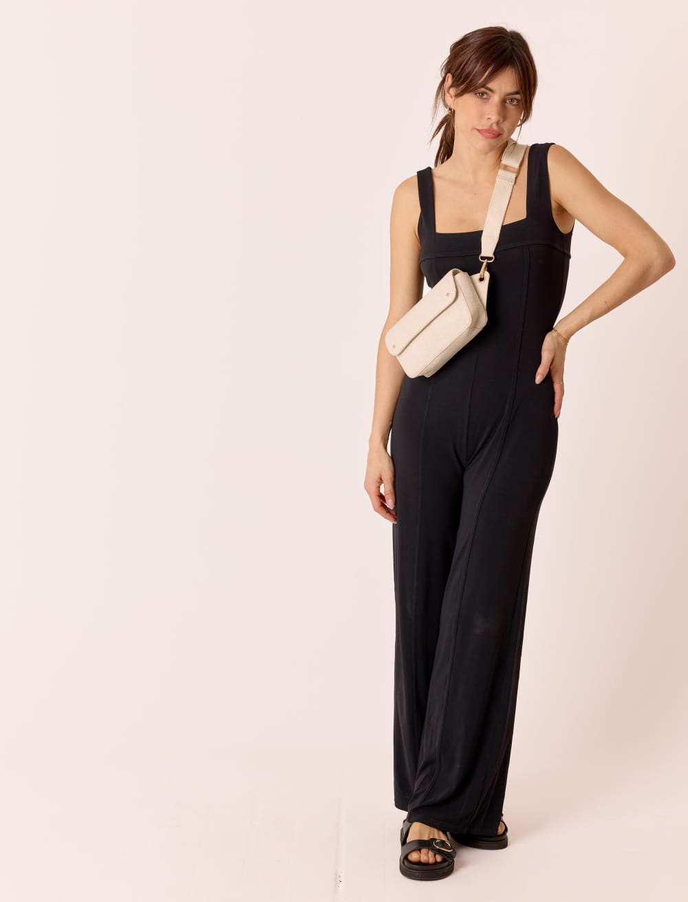 Sac Banane Ecru en Lin pour Femme - Modèle Emilie