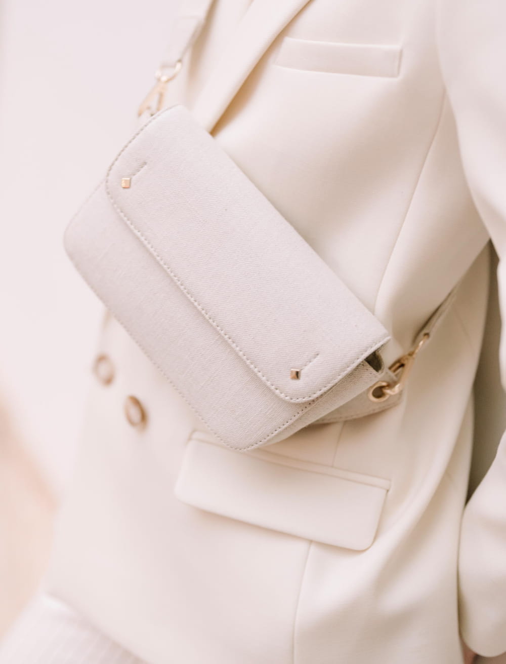 Sac Banane Ecru en Lin pour Femme - Modèle Emilie