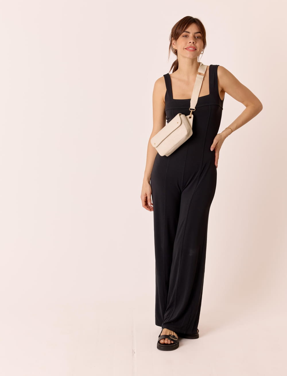 Sac Banane Ecru en Lin pour Femme - Modèle Emilie