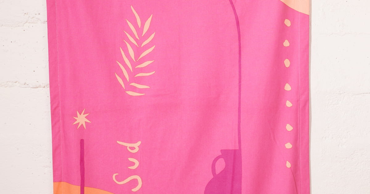 Fouta en Coton Orange Imprimé Doublée en Éponge - Modèle Agora